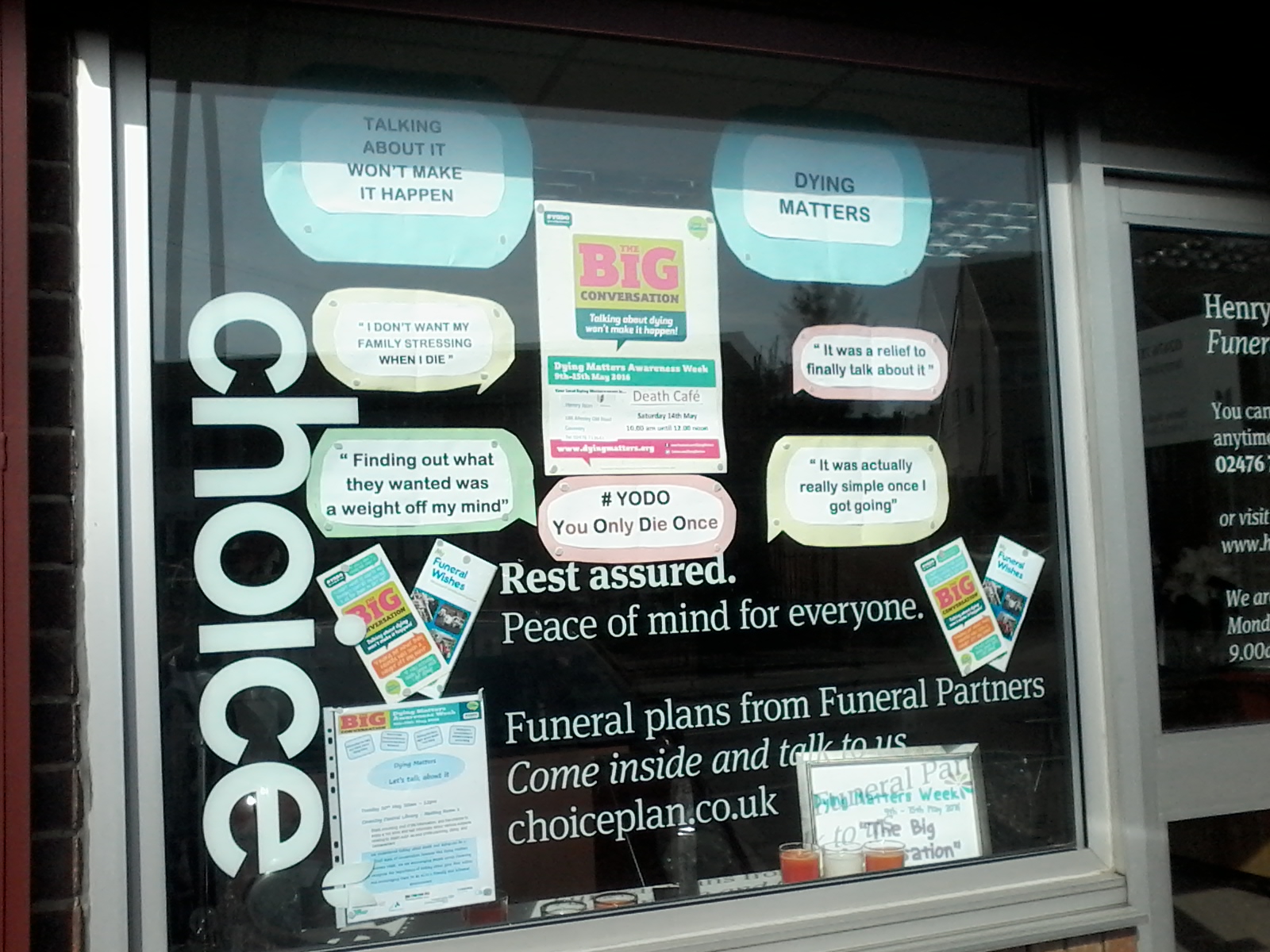 Dying Matters Awareness Week at Allesley Old Road - Henry Ison & Sons ...